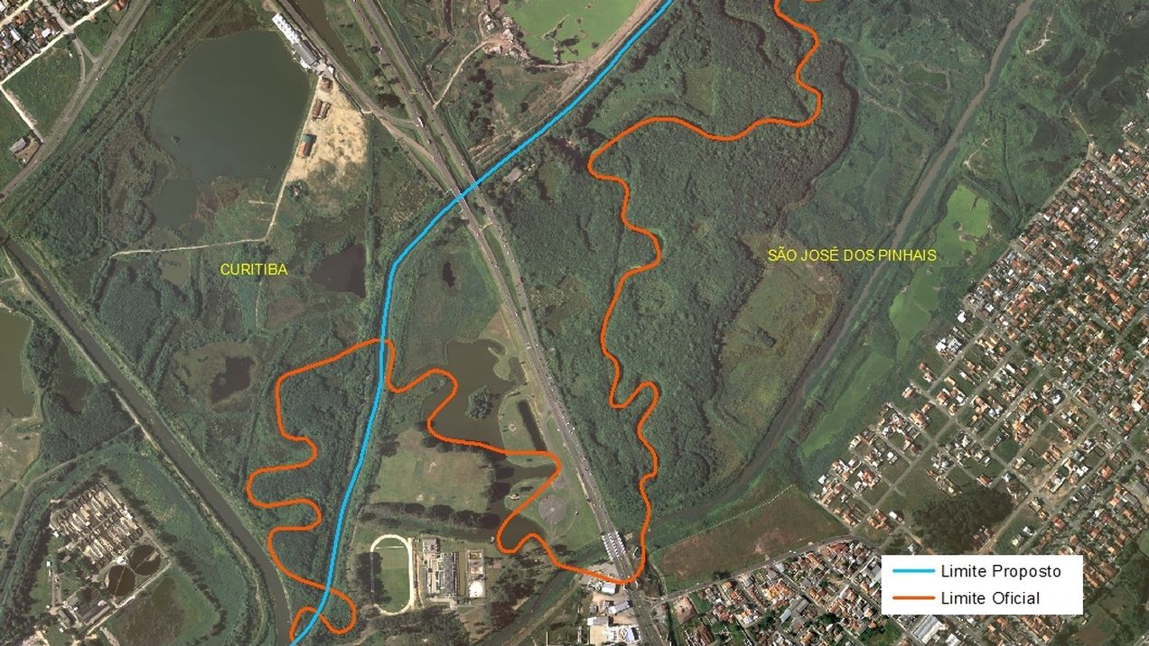 Novo limite territorial entre Curitiba e São José dos Pinhais é proposto