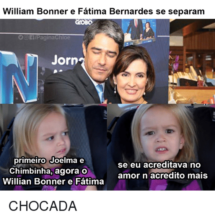 Internet bomba com memes da separação de Fátima Bernardes e William ...