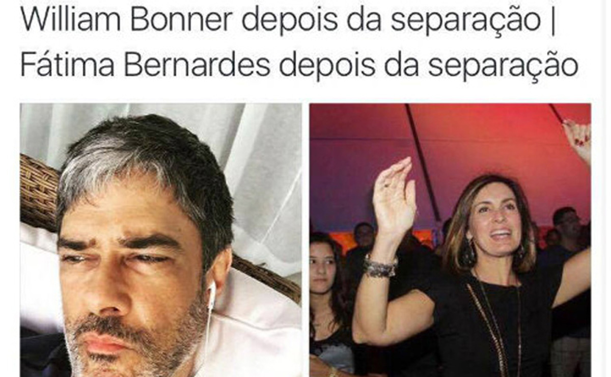 Internet bomba com memes da separação de Fátima Bernardes e William ...